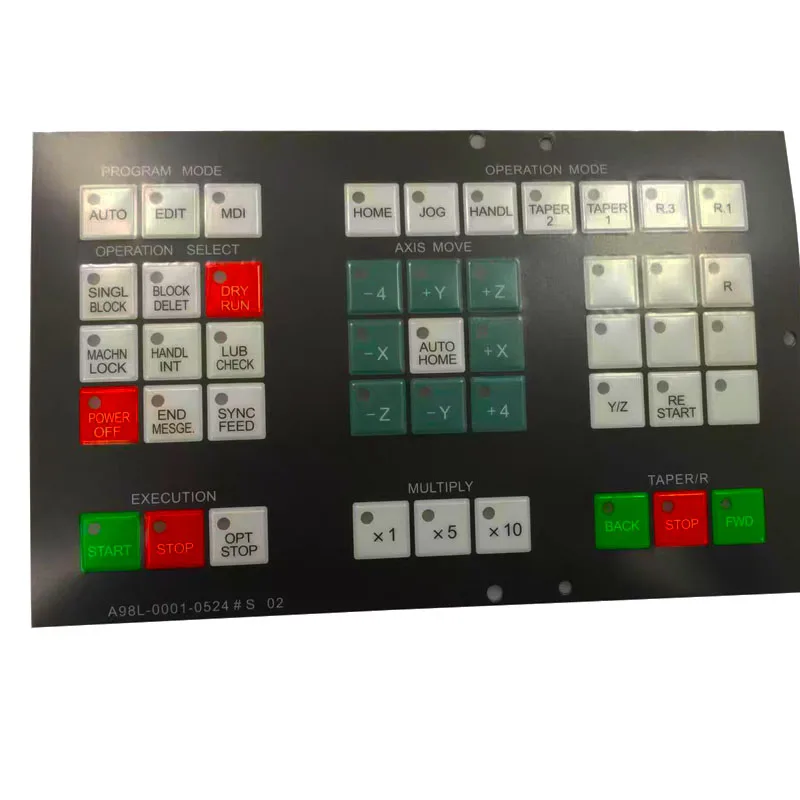 Fanuc System Button Film A98L-0001-0524#J/0524#T/0524#A 0i TD MD 0i TC ...