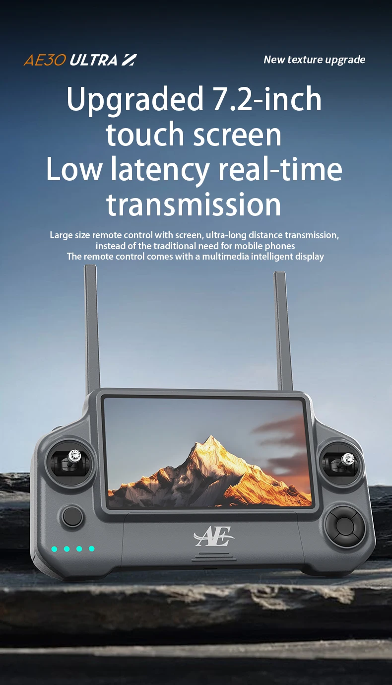 AE30 GPS Intelligently Controlled Dual Screen Drone for Aerial Photography