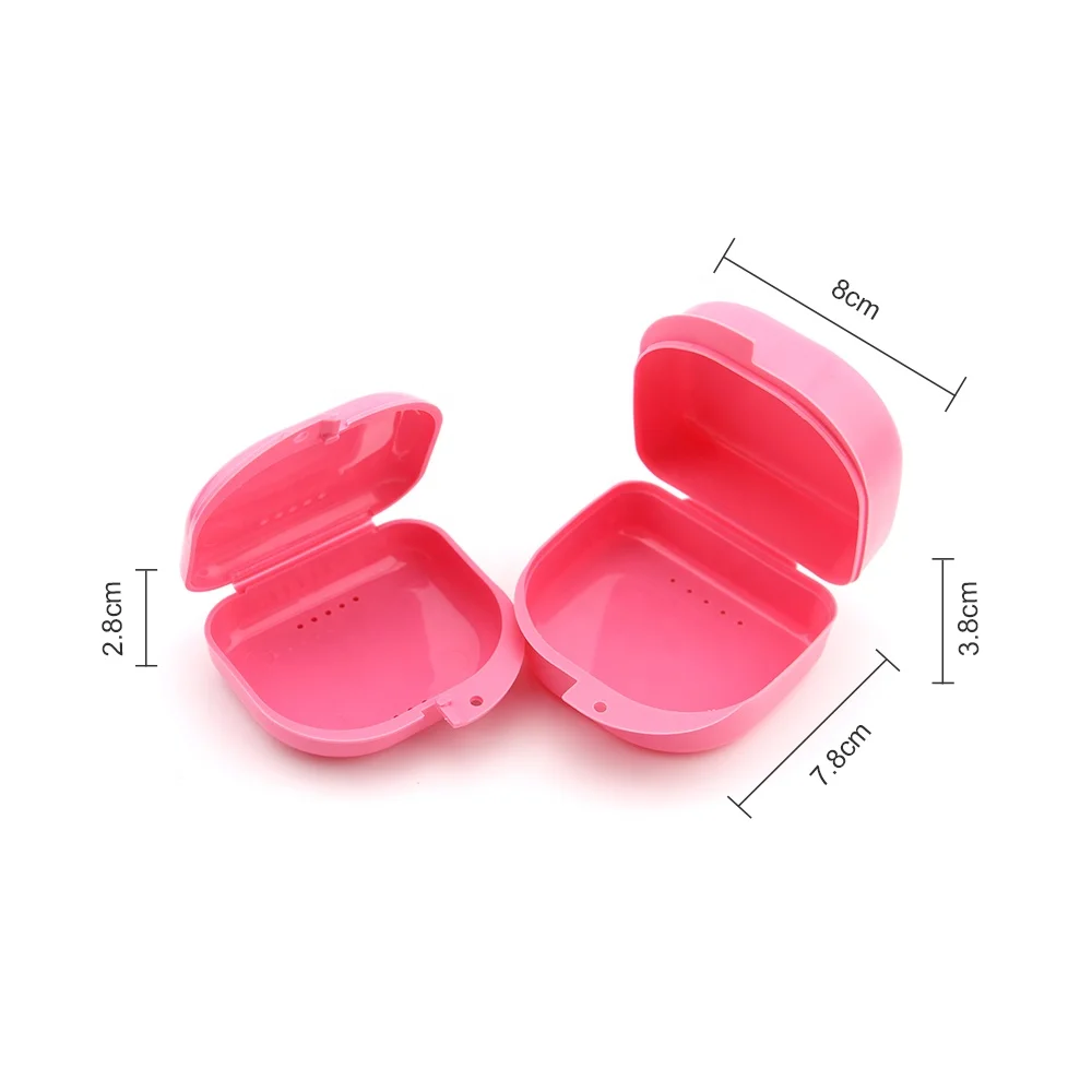 Colorful Plastic Dental Denture Box Orthodontic Teeth Retainer Case ...
