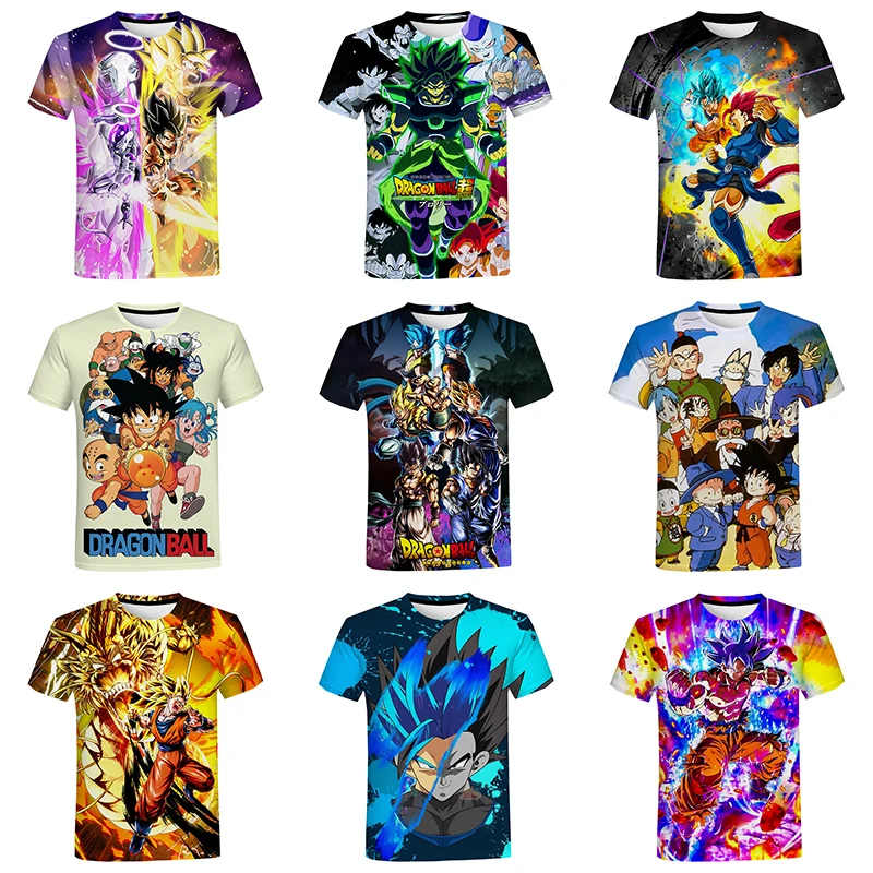 Japanese Anime Goku Graphics 3d Printed Shirt For Men 3d Digital ...