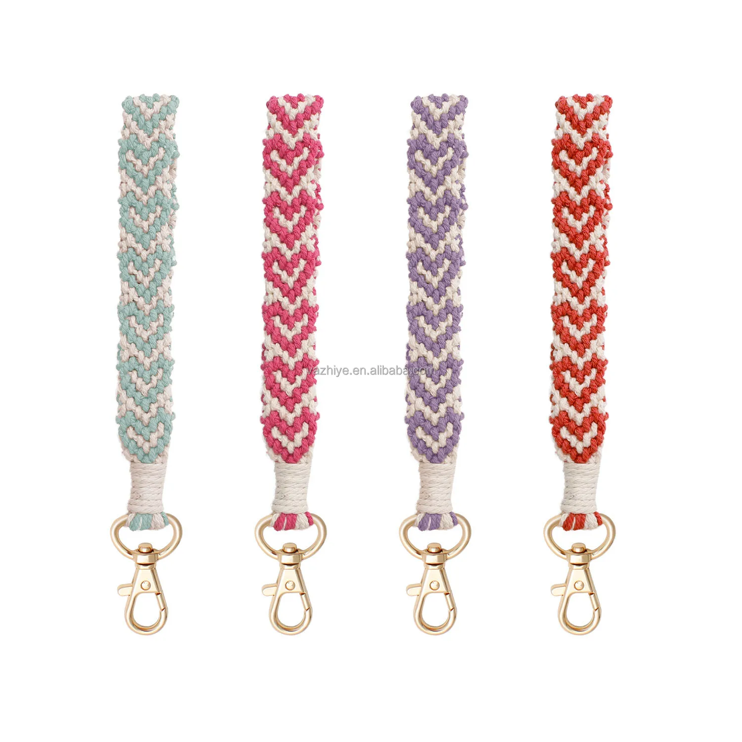 New Arrival Personalized Woven Braided Heart Shape Strap Wrist Wristlet ...
