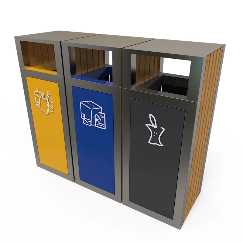 Customized Steel Outdoor Trash Bin for Parks & Gardens - Durable ...