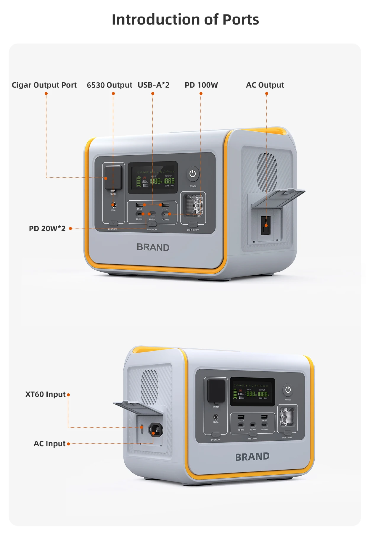 110v Portable Power Station Ac 800w Solar Generator 512wh Outdoor ...