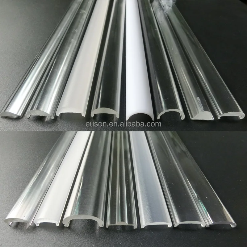 Custom Plastic LED Light Diffuser for Tube Lamp Linear Strip
