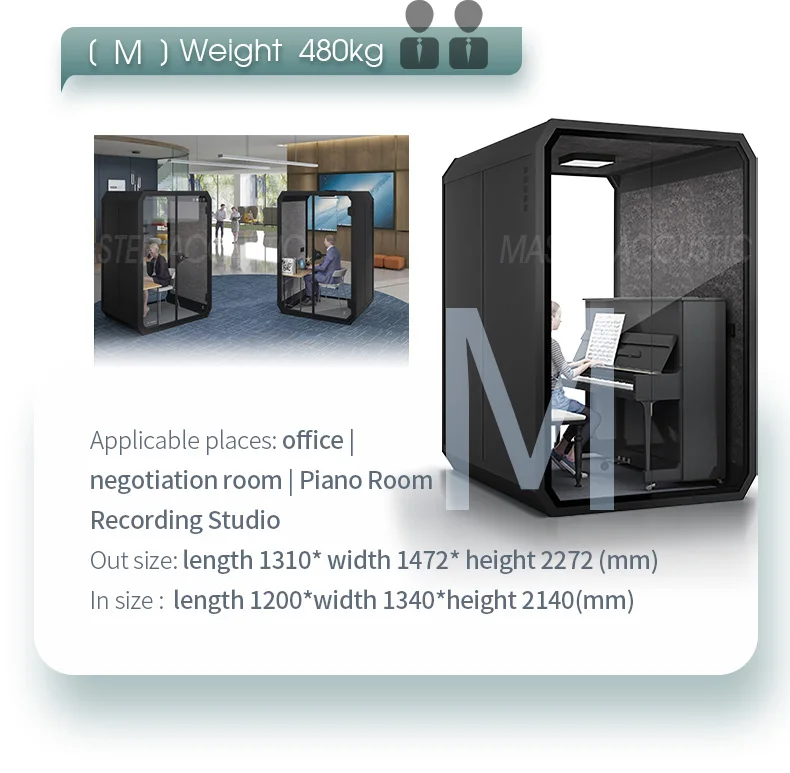 Master Acoustic Booth Modular Easy Install Soundproof Vocal Booth Noise ...