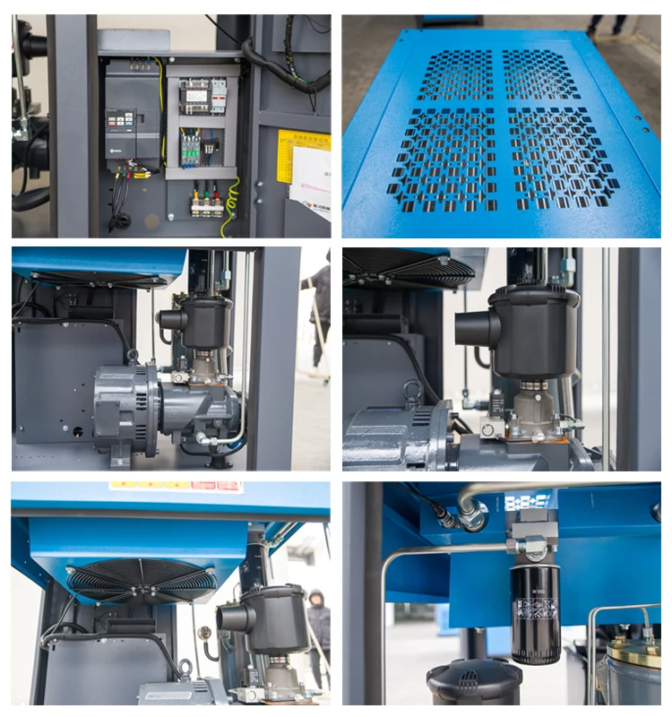 Customized Oil-free Rotary Screw Industrial Air Compressor 15kw Fixed 2 ...