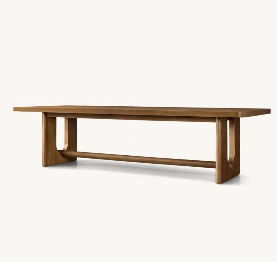 2024 Dining Room Furniture Breton Rectangular Extension Dining Table Wooden Dinning Table and ...