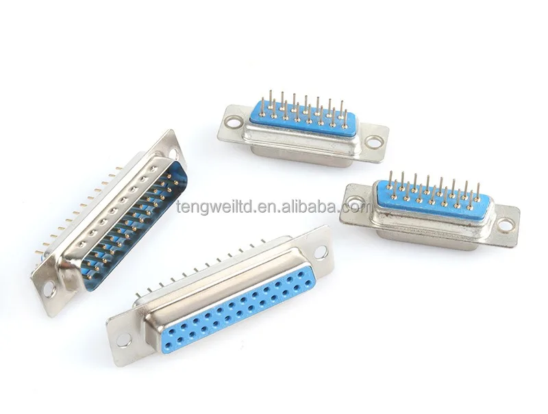Male Solder Connector D-sub 25pin 180c Pcb Type Straight Db25 Dp25 ...