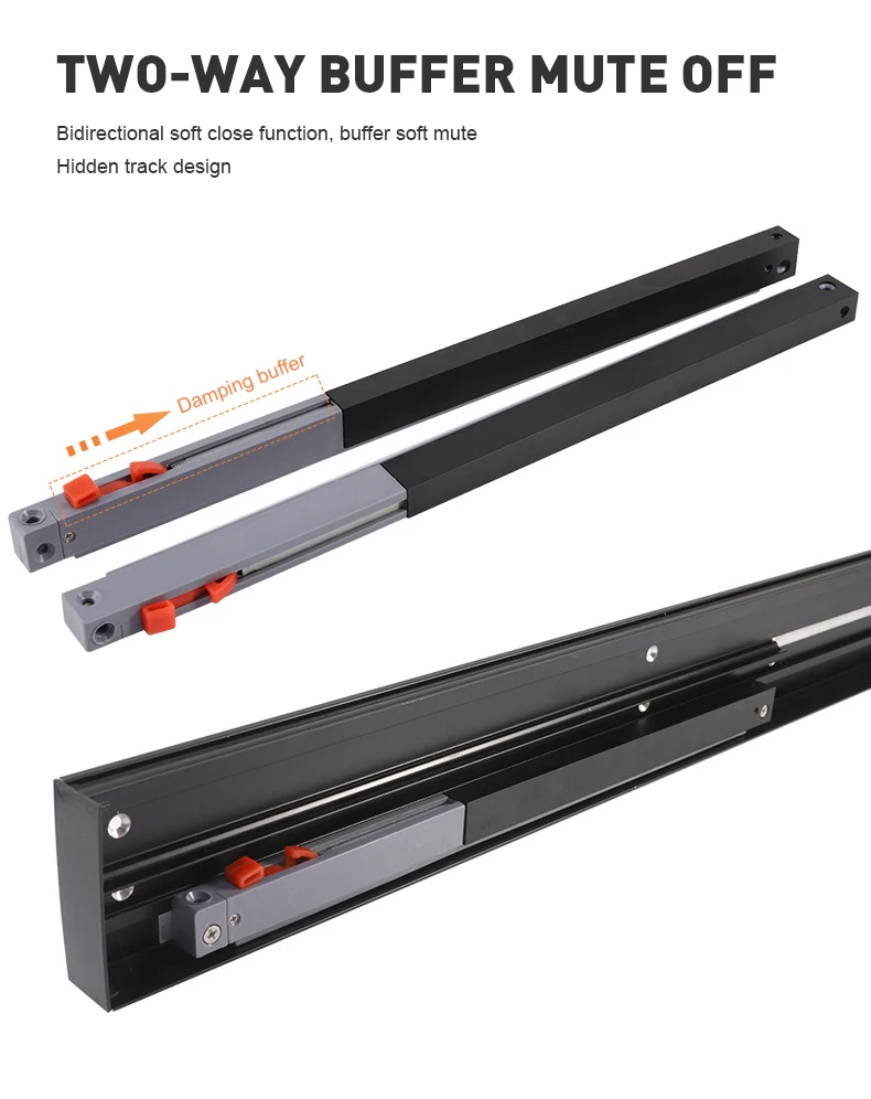Hidden Track Design Sliding Door Buffer Damper System