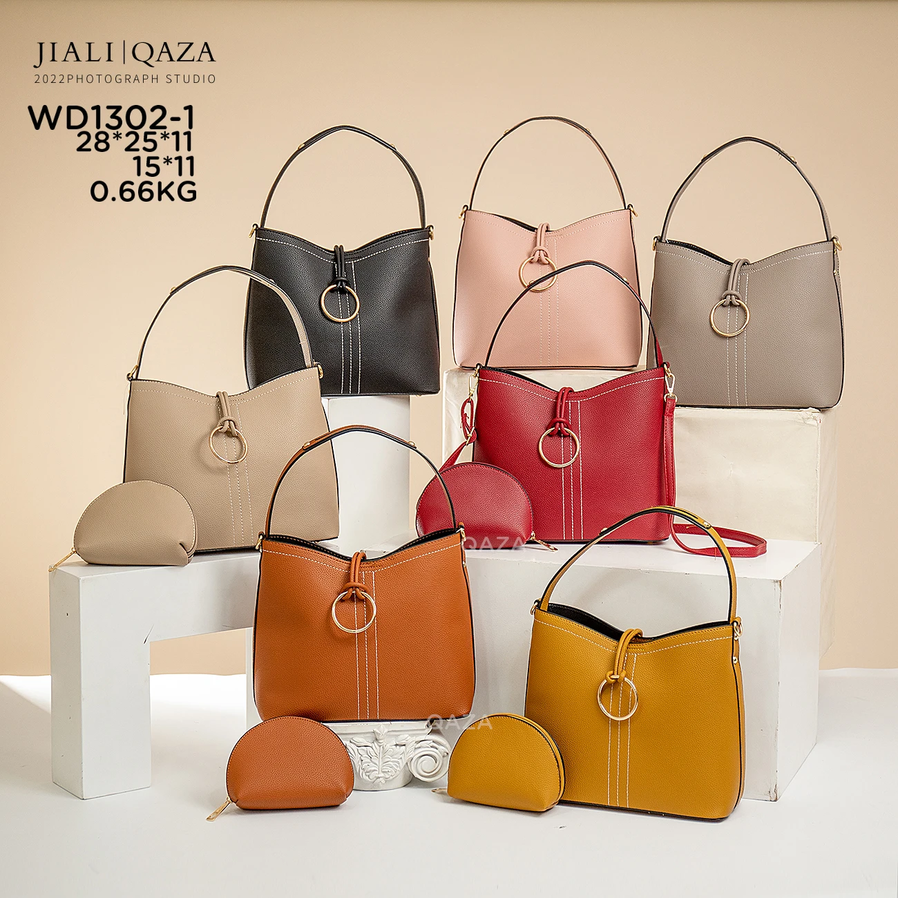 Jiali QAZA Custom Logo Vegan Leather Handbag for Women Classy Design ...