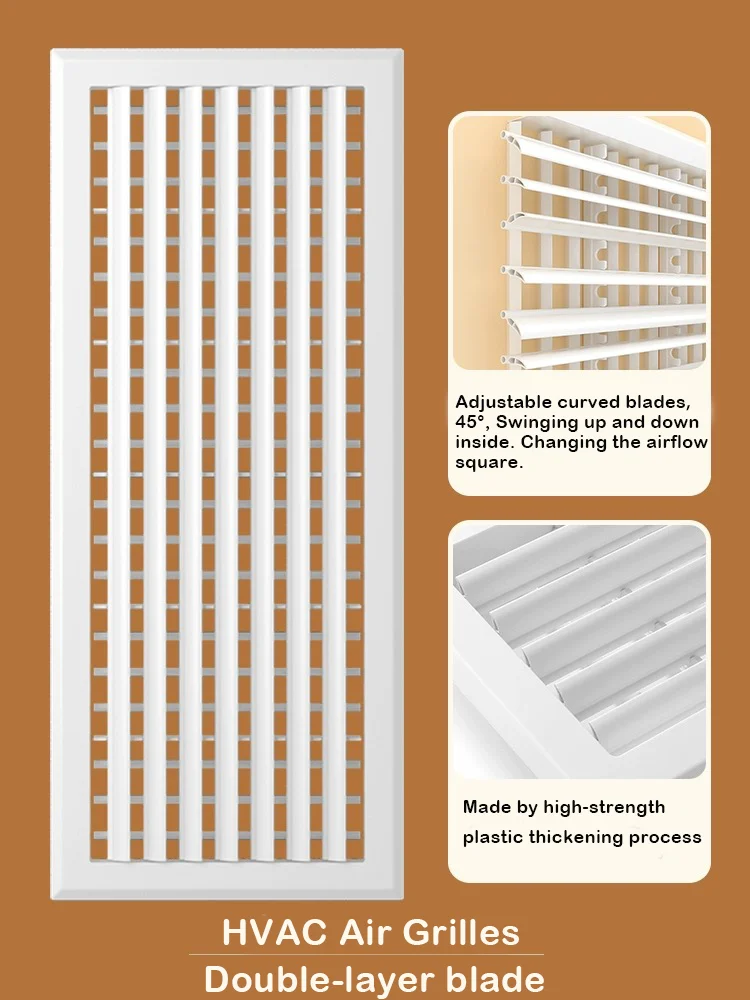 HVAC Central Air Conditioner Aluminum Linear Double-Layer Louver Air ...