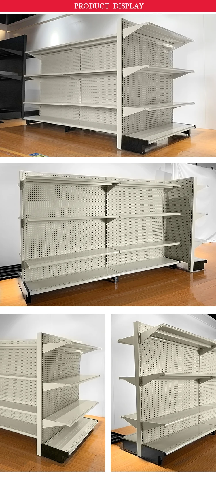 Double-sided Convenience Store Display Shelf Lozier Supermarket Shelf ...