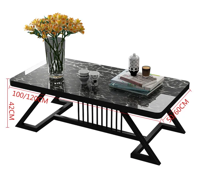 Yq Jenmw Simple And Modern Marble Pattern Tempered Glass Surface Living ...