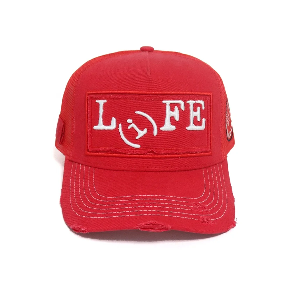 Custom Pocket Hat Lighter Adjustable Distressed Washed Cotton Trucker ...