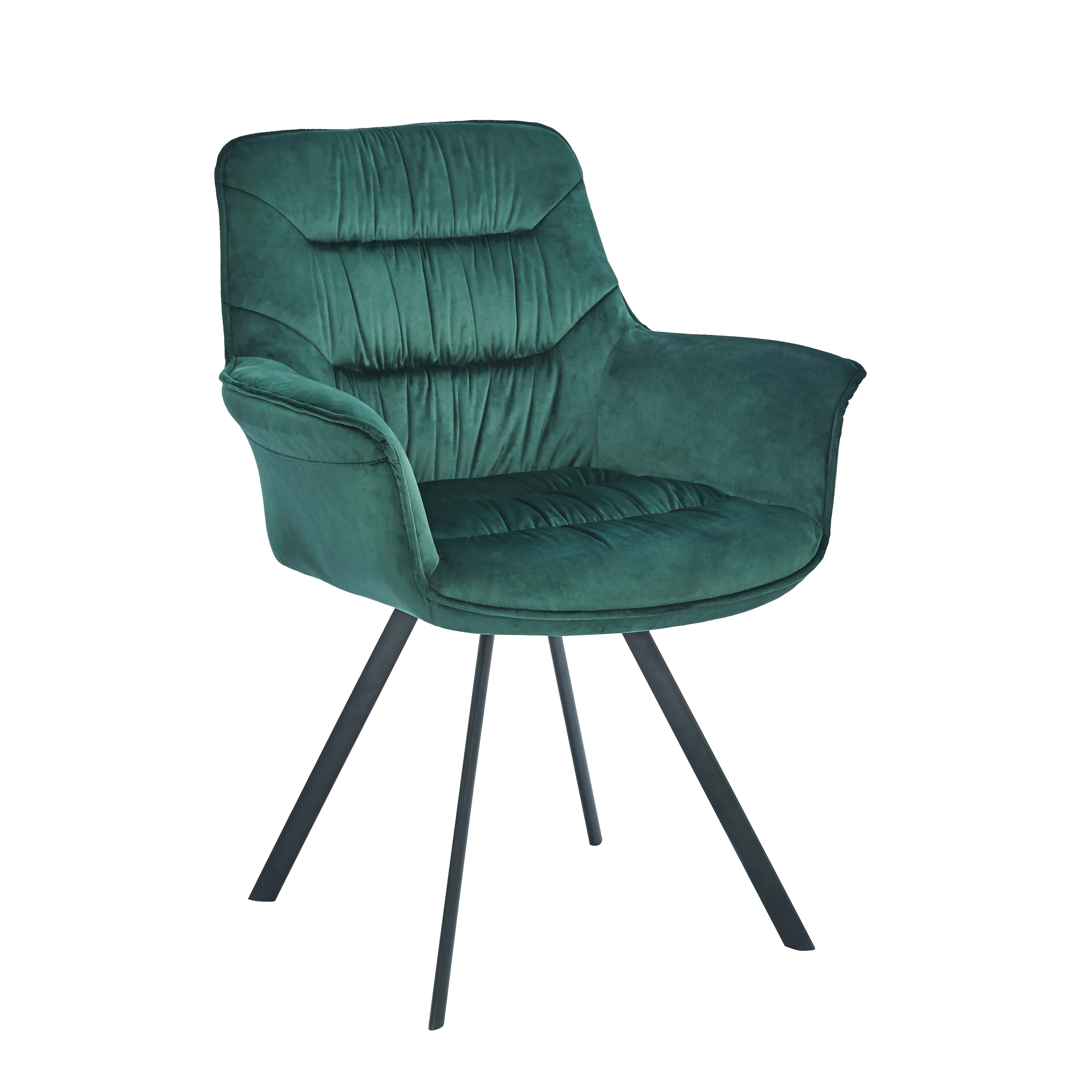 Pu Cover Swivel Dining Chair With Turning 180 Degree Automatic Return ...