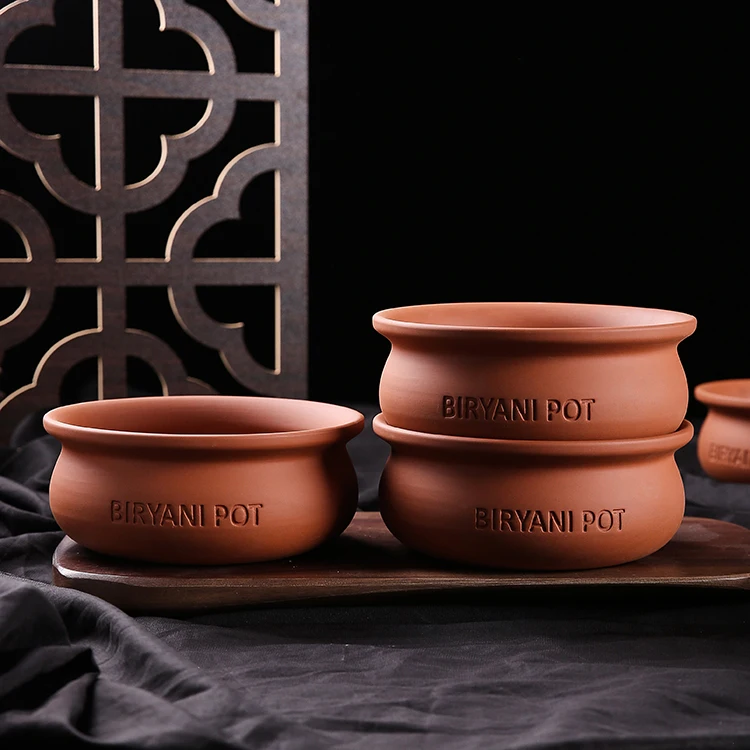 Microwave Safe Clay Biryani Pot - Terracotta Ceramic Cooking Pot for ...