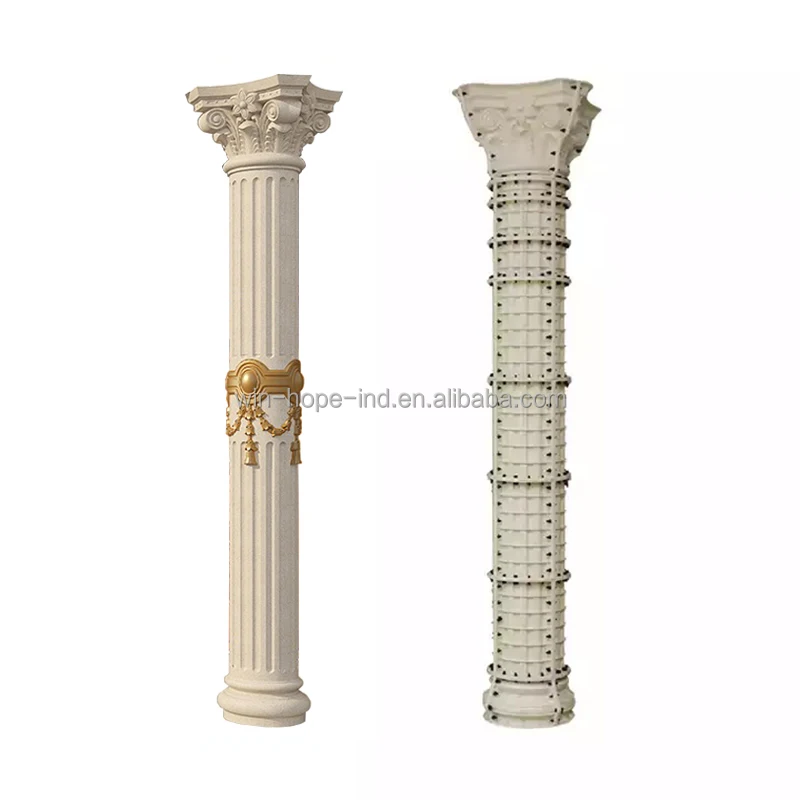 ABS Plastic Roman Column Pillar Moulds for Concrete Statues, OEM
