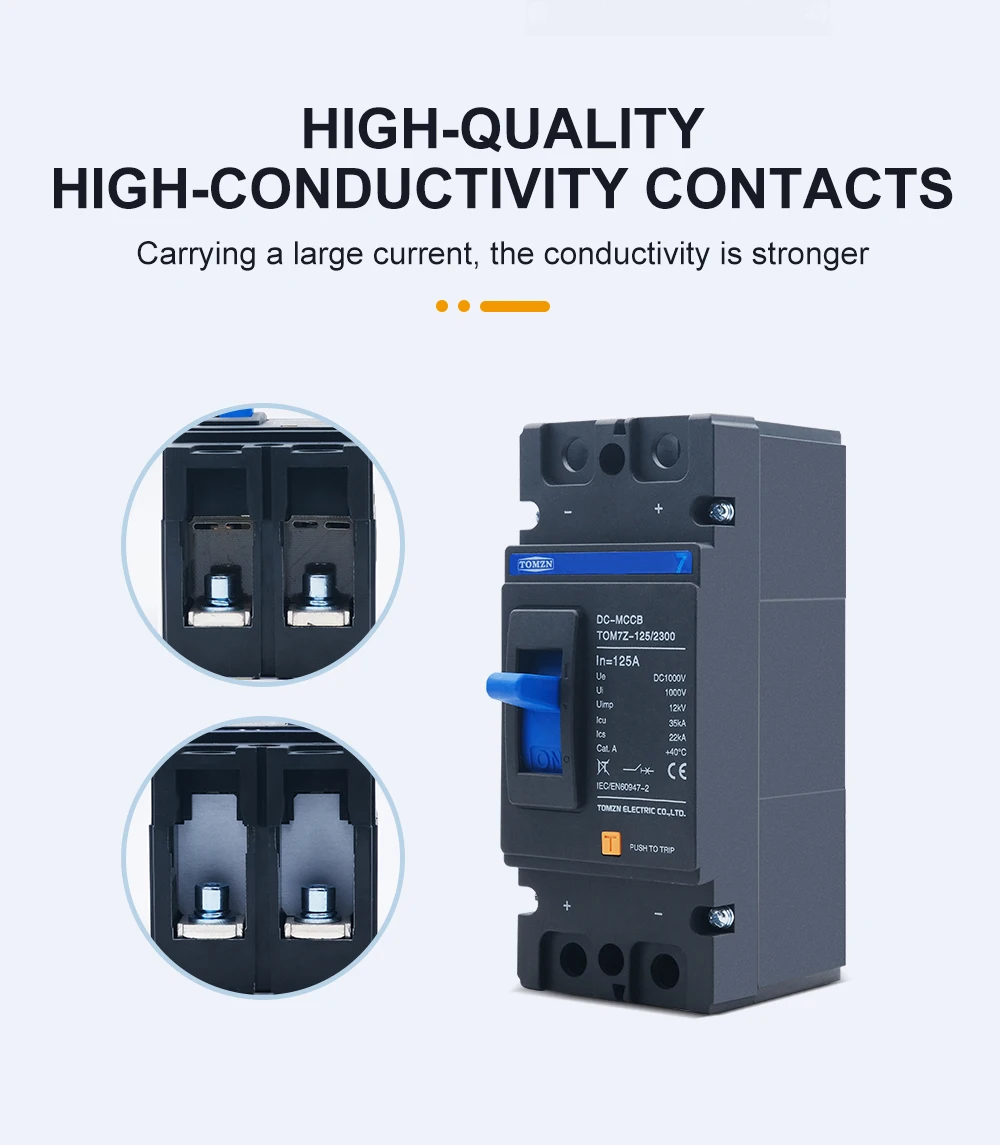 2P DC MCCB TOM7Z 1000V DC Solar Molded Case Circuit Breaker MCCB ...