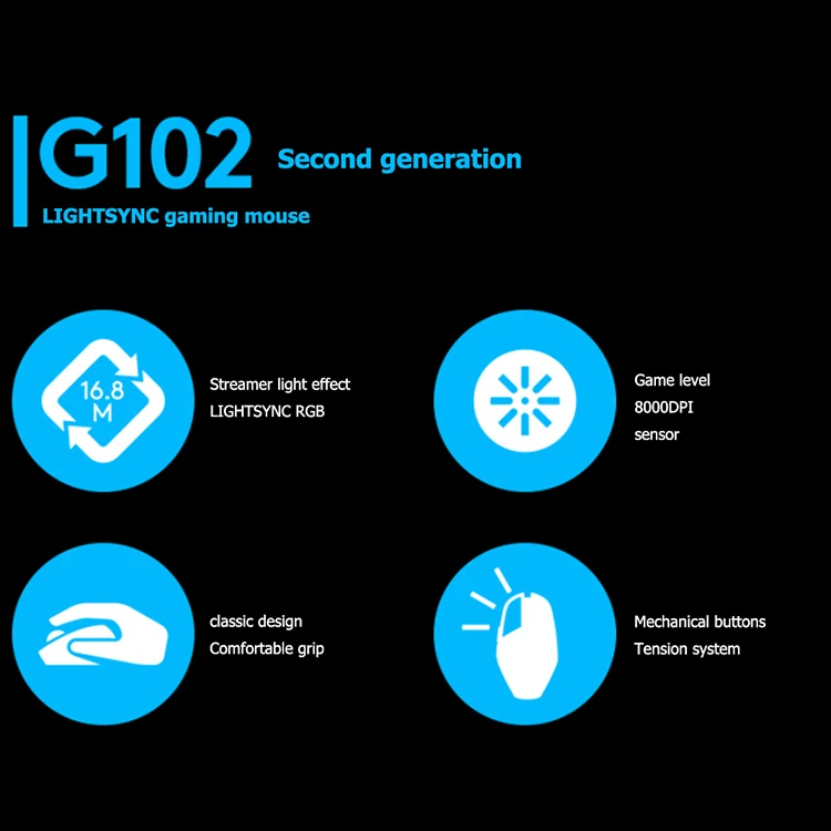 Wholesale Logitech G102 Lightsync Gaming Mouse 8000dpi Rgb Wired ...
