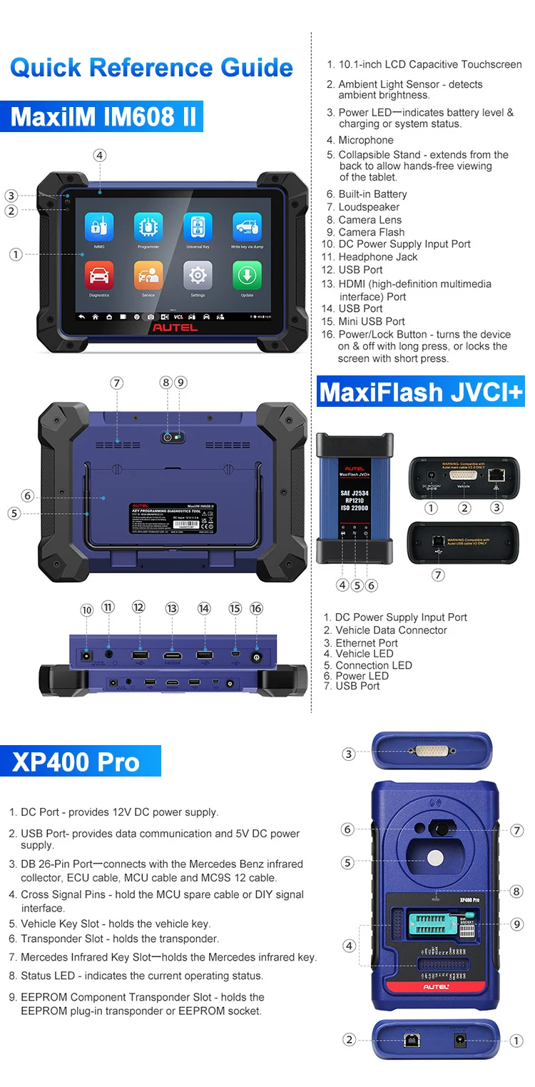 2023 Autel Maxi IM608 II XP 400 Pro Kit - Advanced Diagnostics