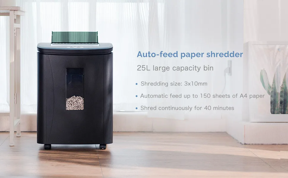 Auto Feed 150-sheet Micro Cut Shredder & Heavy Duty Paper Shredder Odm