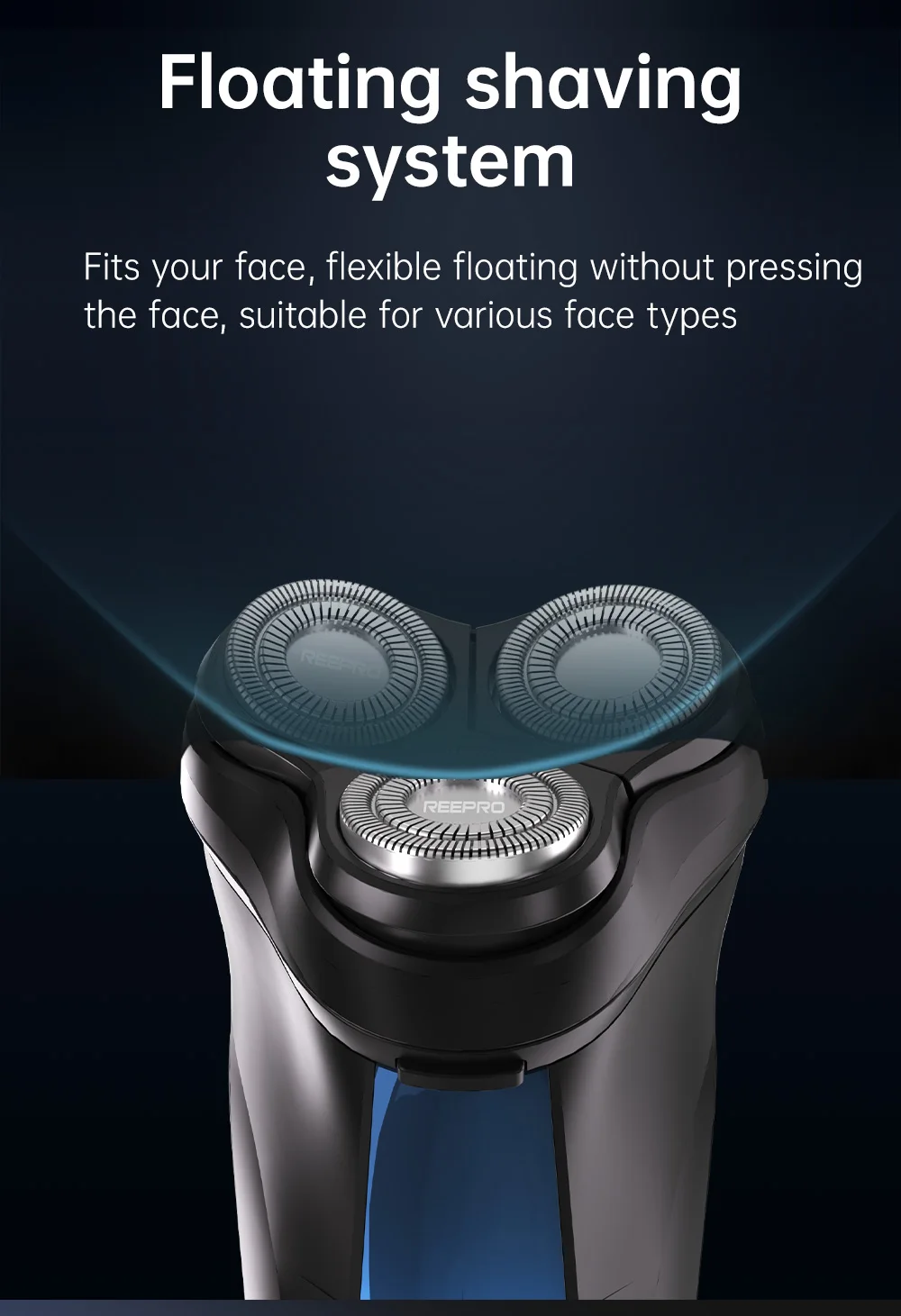 Professional Men's Grooming Waterproof Electric Shaver Head Face Beard ...