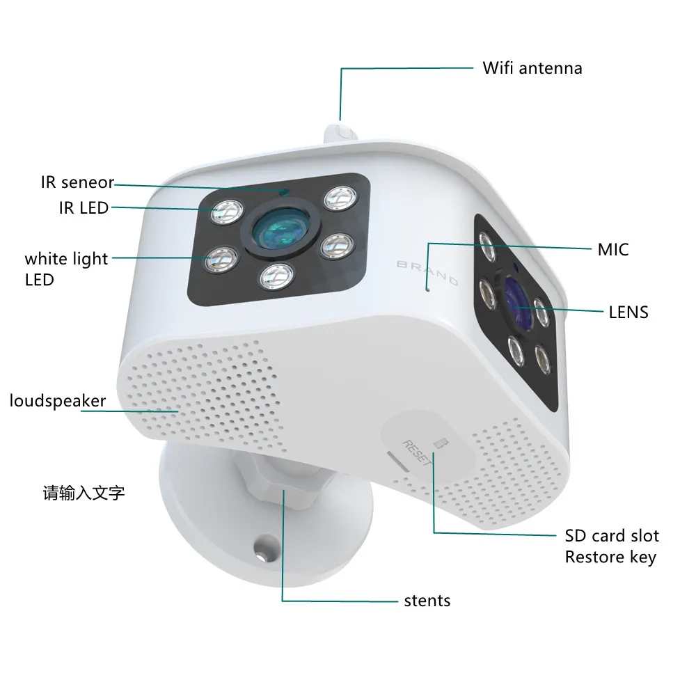 8MP 4K Dual Lens Panoramic Outdoor Camera - AI Human Detection, Night ...