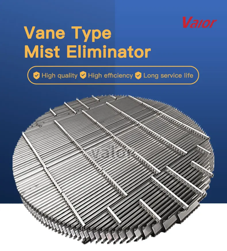 Customized SS304 316L Metal Vane Pack Demister Mist Eliminator