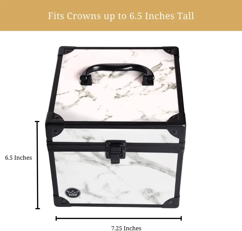 Pageant Crown Aluminum Box, Premium Carrying Case for Travel and ...
