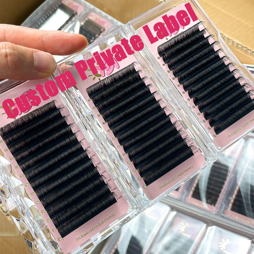 Wholesale Matte Black Dark Fluffy Cashmere Lash Extensions