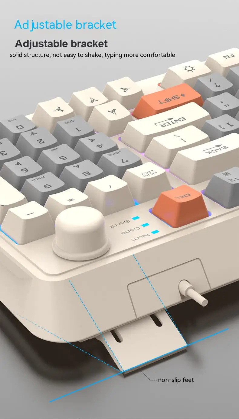 XUNFOX K82 Wired Keyboard - Ultimate Gaming Experience