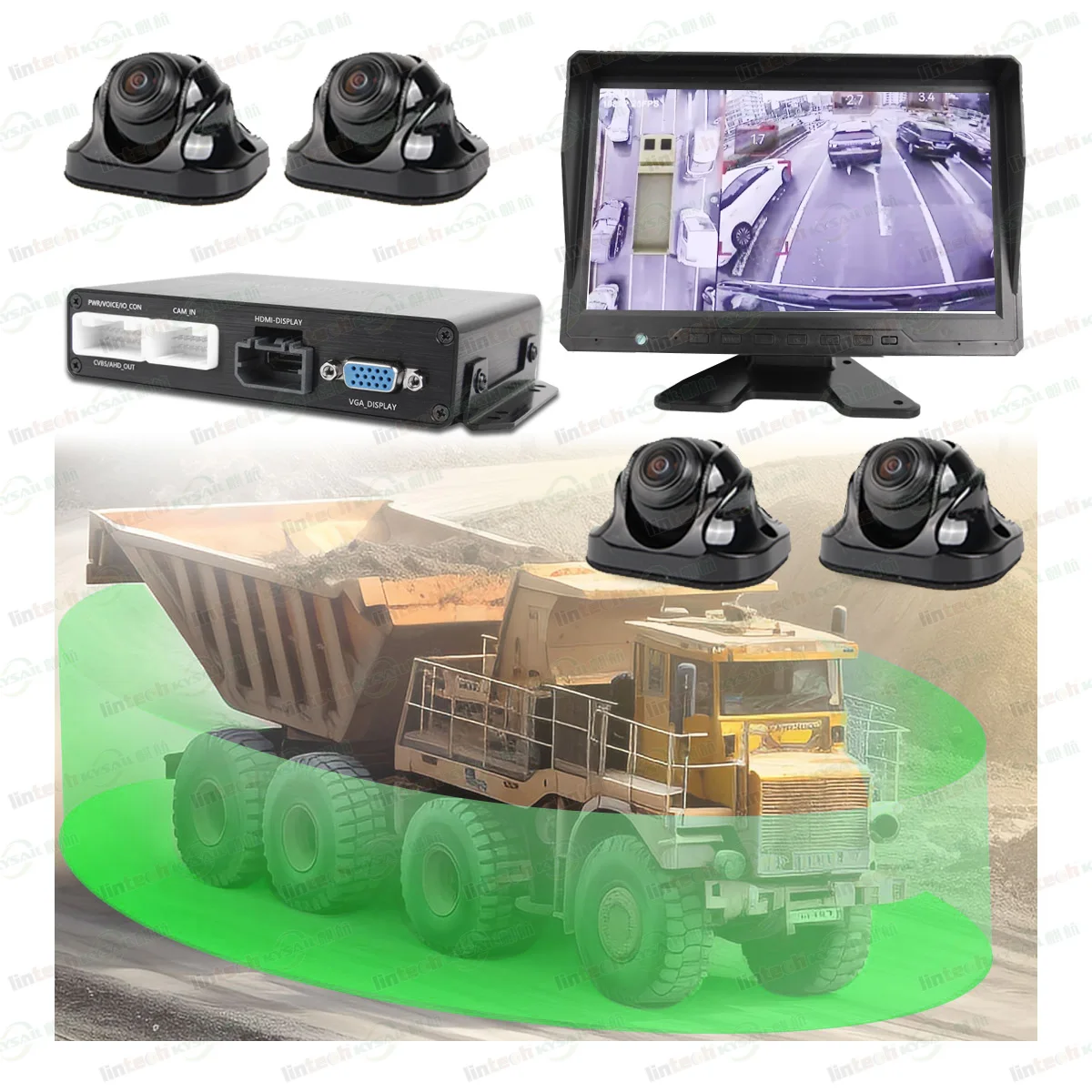 360° AVM Surround View Camera System for Vehicle Safety