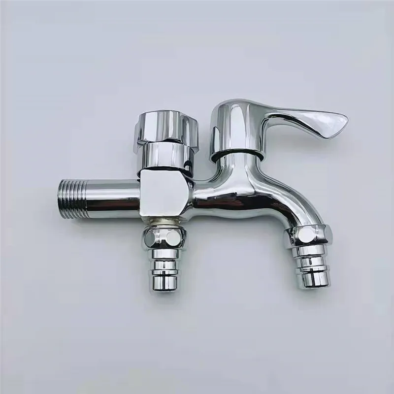 Stainless Steel Two Way Faucet Valve 1 In 2 Out Head Dual Function ...