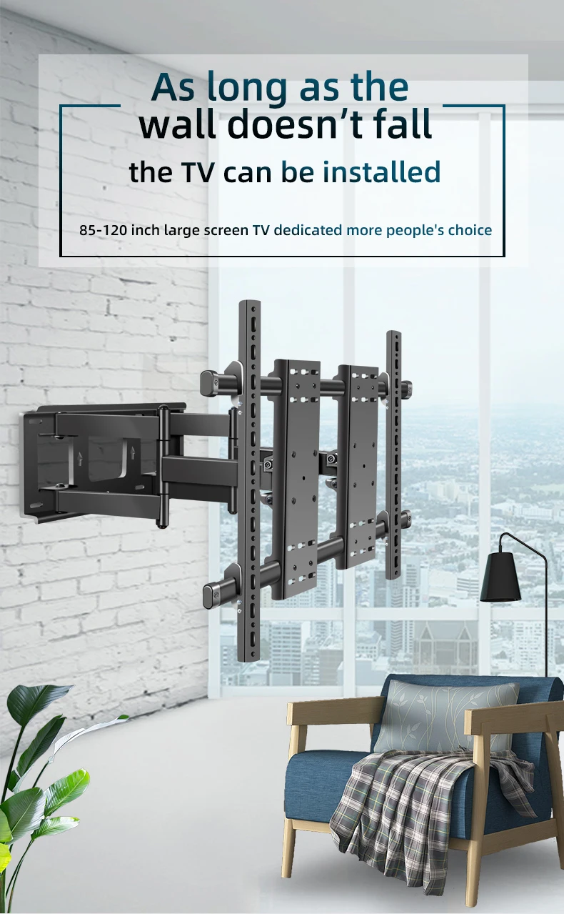 Full Motion Adjustable Extension Arm Led Lcd Tv Wall Bracket Mount With ...