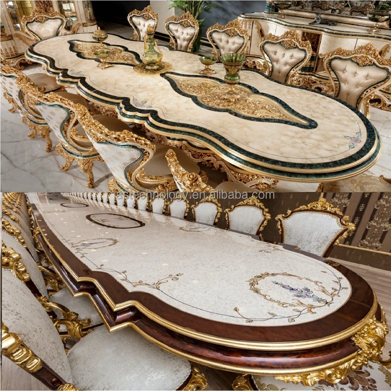 Turkish Luxury Royal Dining Furniture Set - European Style