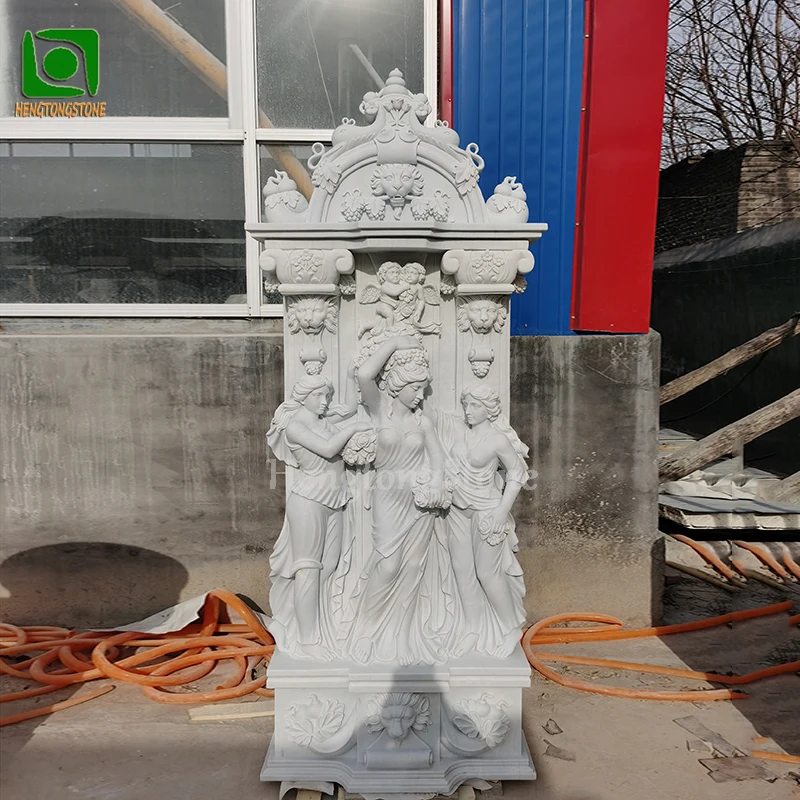 2024 Freestanding Western Style White Marble the Three Graces Relief ...