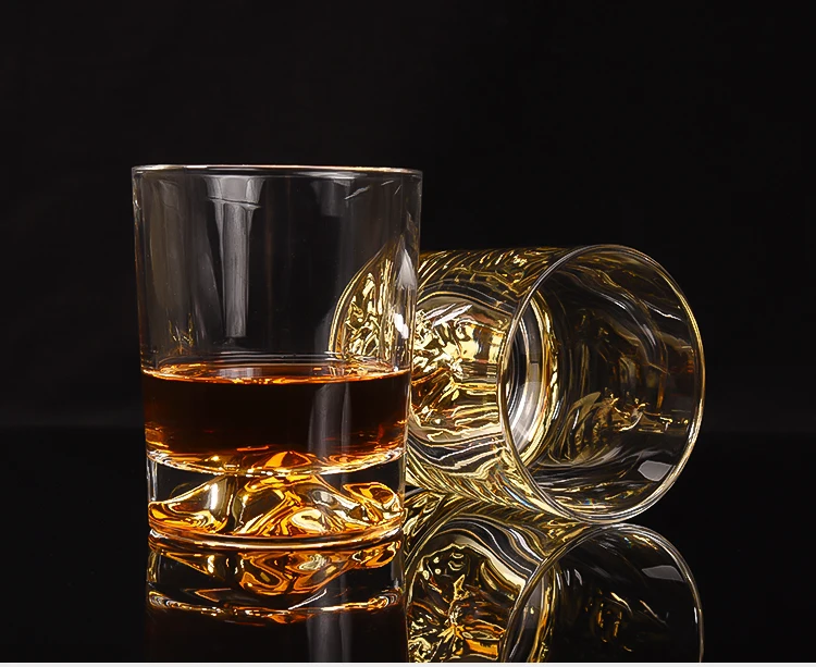 Custom Engrave Old Fashioned Round Heavy Base Crystal Glass Cocktail ...