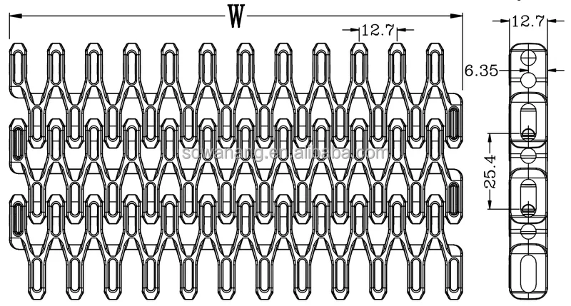 Plastic Flush Grid Modular Conveyor Belt - Buy Modular Conveyor Belt ...