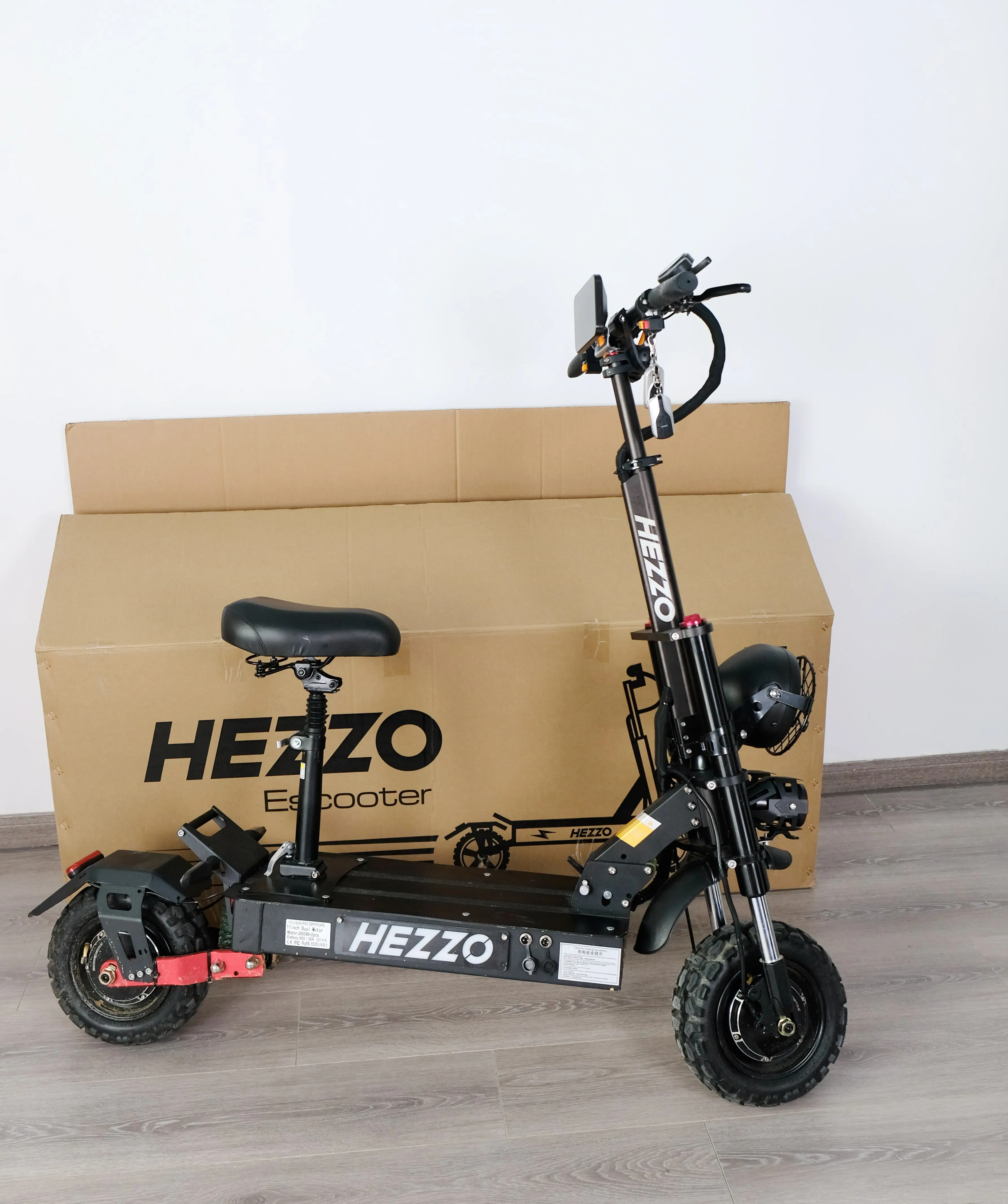 Hezzo New 11" 60v 5600w Dual Motor Off-road Escooter 40ah Lg Foldable ...