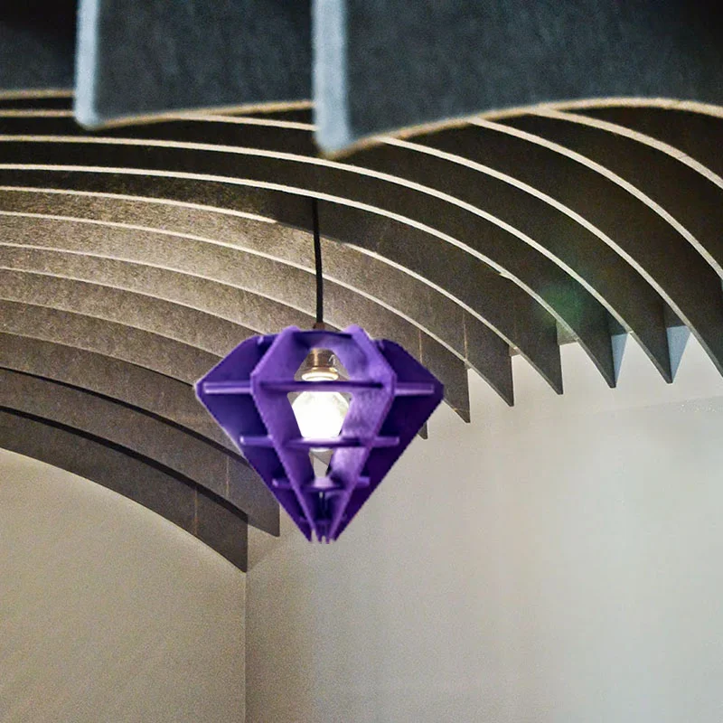 3D Ceiling Acoustic Panel Hanging Soundproofing Polyester Fiber ...