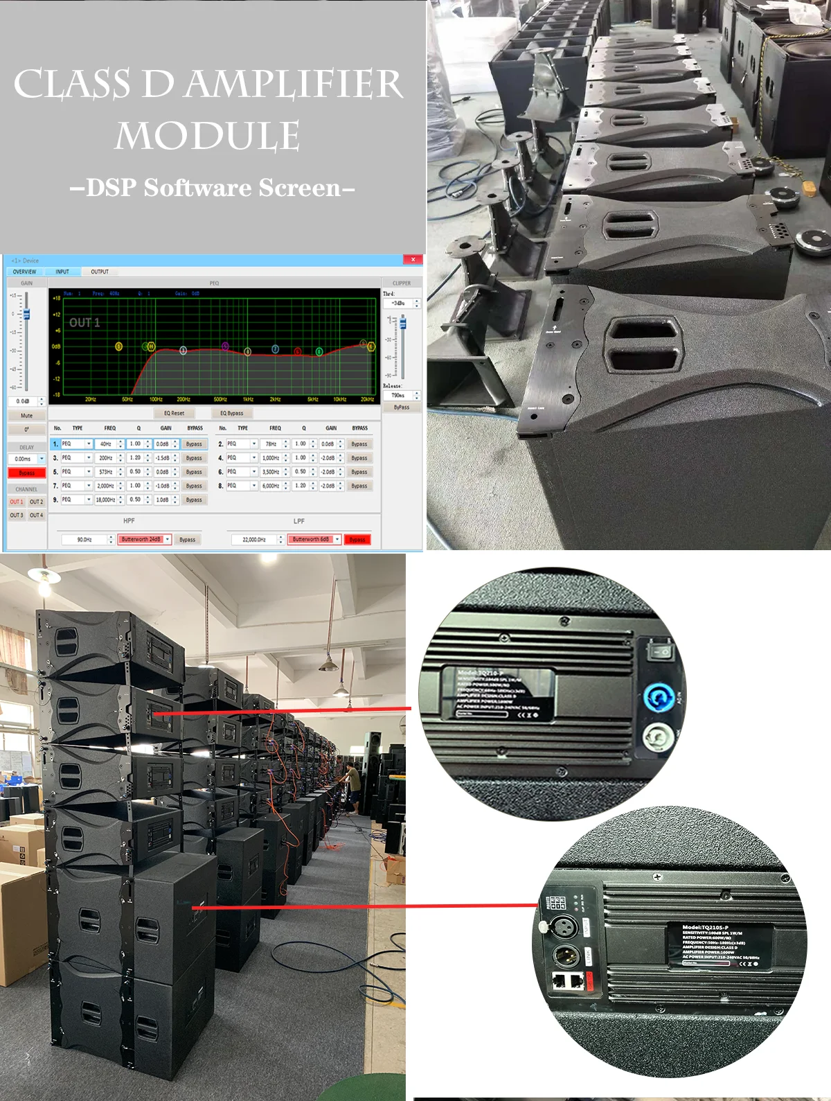 TACT TQ210-P Powered Speakers - Dual 10 Inch Line Array