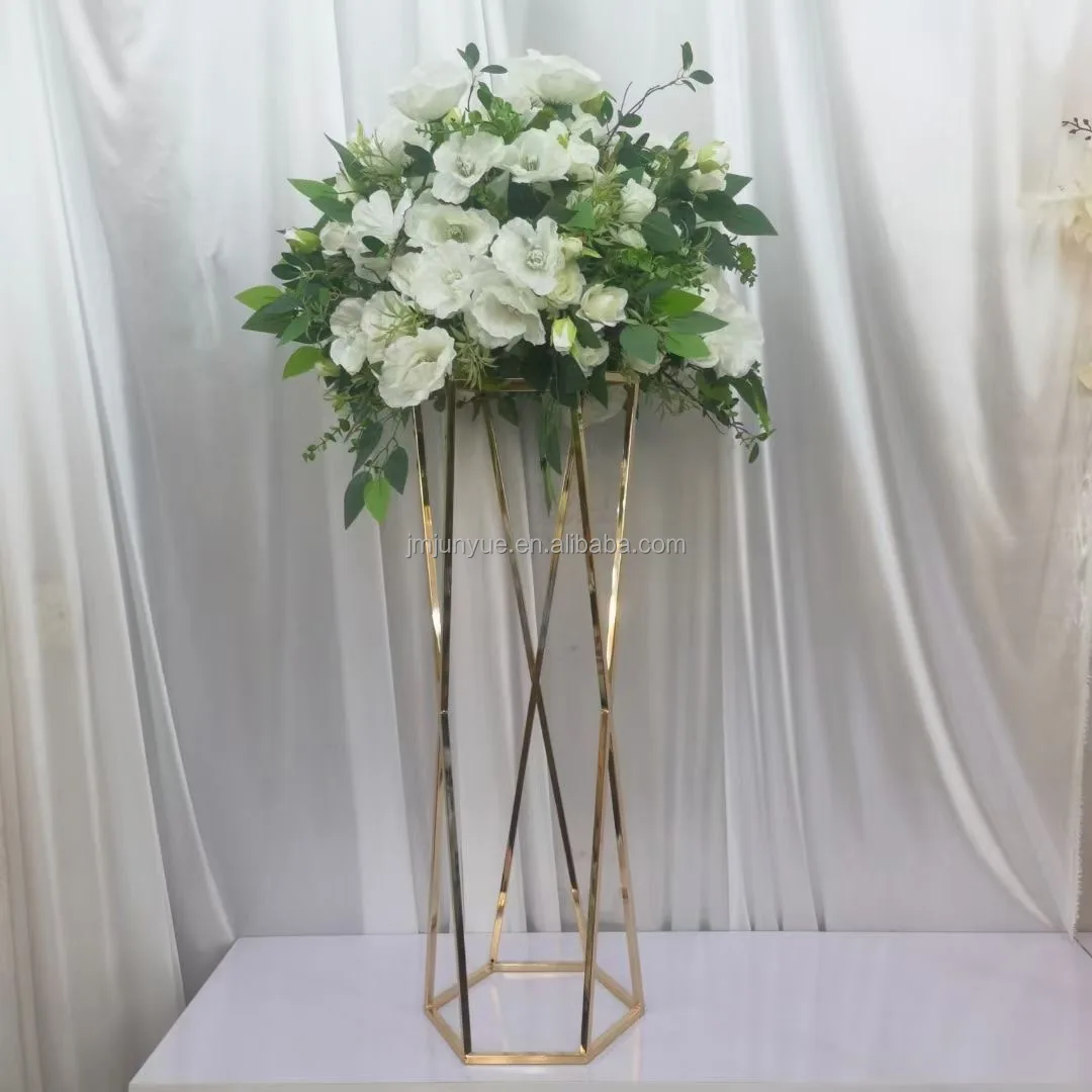 Hoop Metal Centerpieces For Wedding Table Metal Gold Table Centerpiece ...