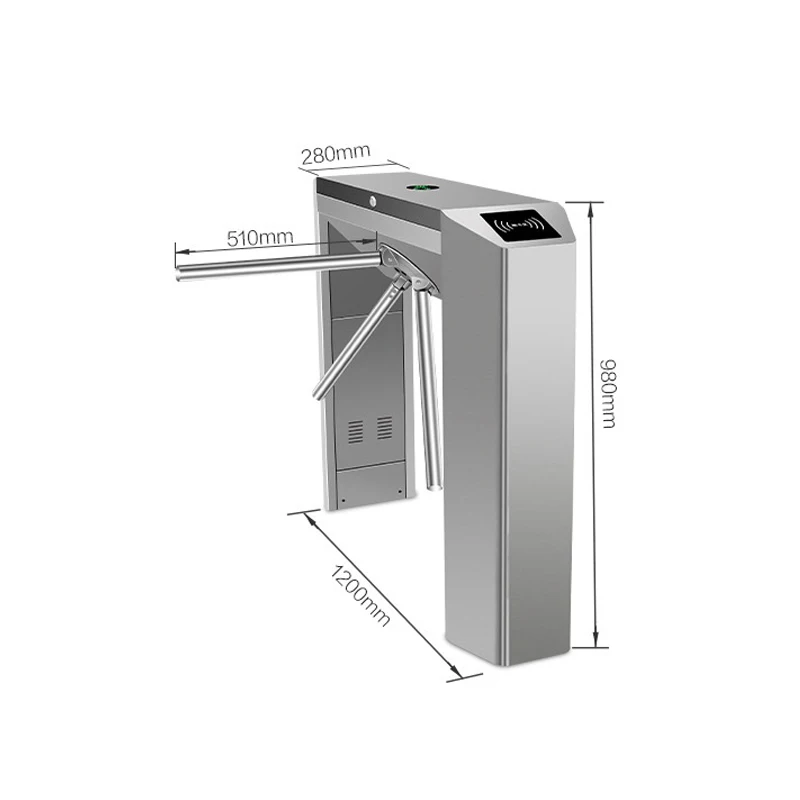 High Security Rfid Card Reader Security Swing Turnstile Gate Stainless ...