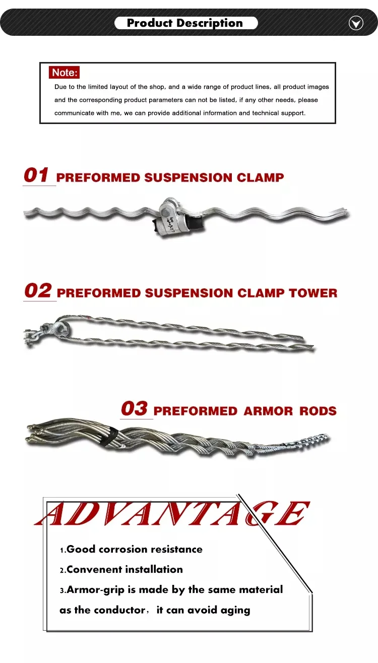 Optic Fiber Armour Insulated Preformed Armor Rods for Overhead Line ...