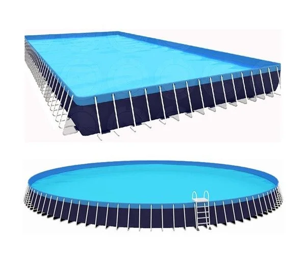 Oval Metal Frame Above Ground Swimming Pool Inflatable Adult Swimming ...