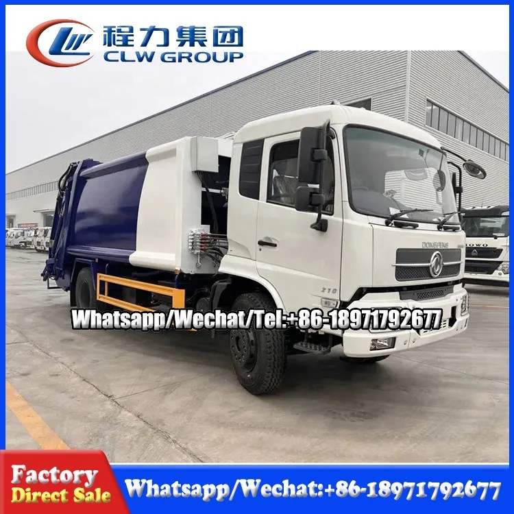 Dongfen Rear Loading Garbage Collector Truck 4x2 12m3 Compression ...