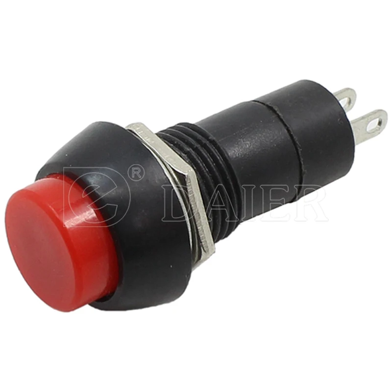 12mm 2 Pin Latching Push Button Switch Abs Plastic 3a 250vac Spst ...
