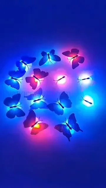 Wholesale Beautiful 3d Decal Pvc Wall Sticker Lighting Led 3d Butterfly ...