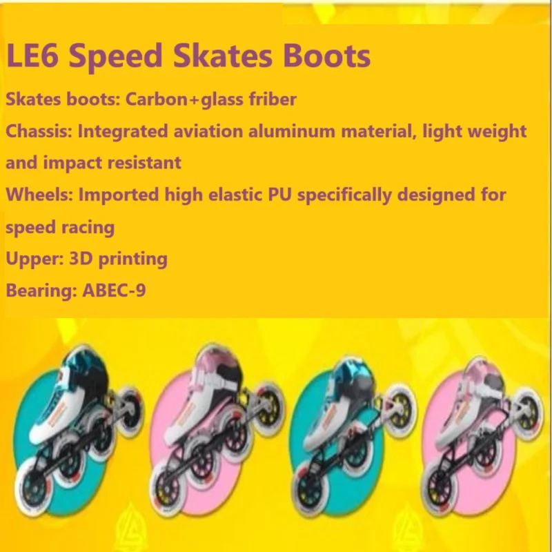 Professional Inline Speed Skates - Carbon Fiber Racing Shoes