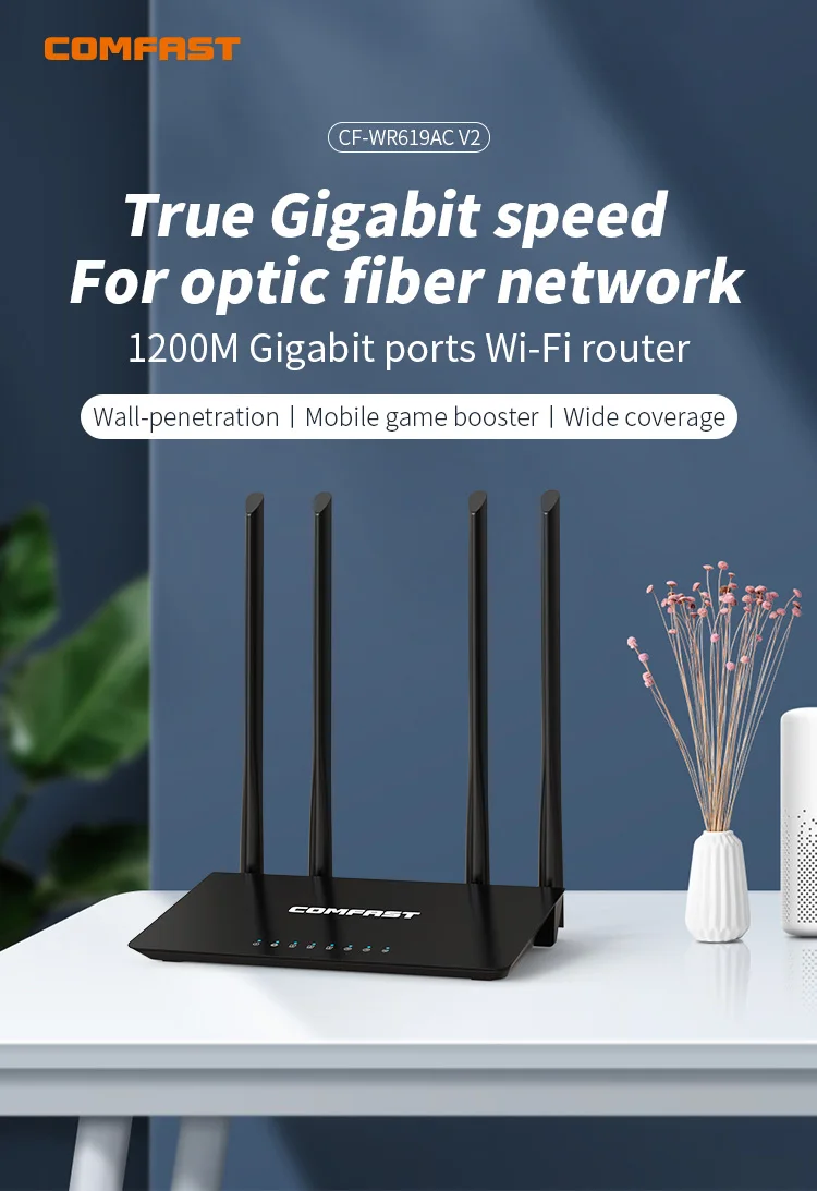 Comfast Gigabit Home Wifi Router Dual Band Long Range Mobile Hotspot ...